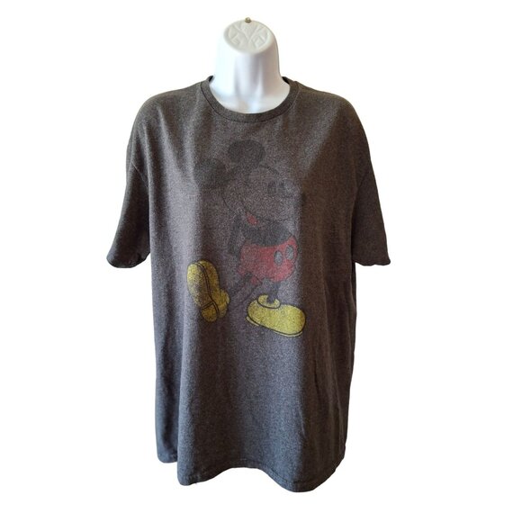 Disney | Tops | Disney Mickey Mouse Graphic Tshirt Large Gray ...